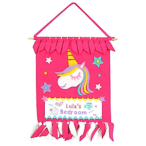 C.S. Kids Easy-to-Knot Unicorn Themed 3 in 1 DIY Kit | Fun DIY Arts and Craft Gifts Make Your Own for Kids | Educational Guides to Create Knotted Tote Bag, Pillow and Banner