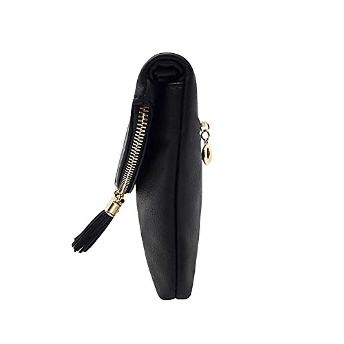 Solene Women's Envelop Clutch Crossbody Bag With Tassels Accent (WU075-Black)