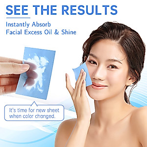 Great Absorbent Oil Blotting Sheets for Face - 10% Larger Oil Control Film 4pk/200 Makeup Friendly Blotting Paper for Oily Skin, High-Performance, Tear-proof Oil Absorbing Tissues