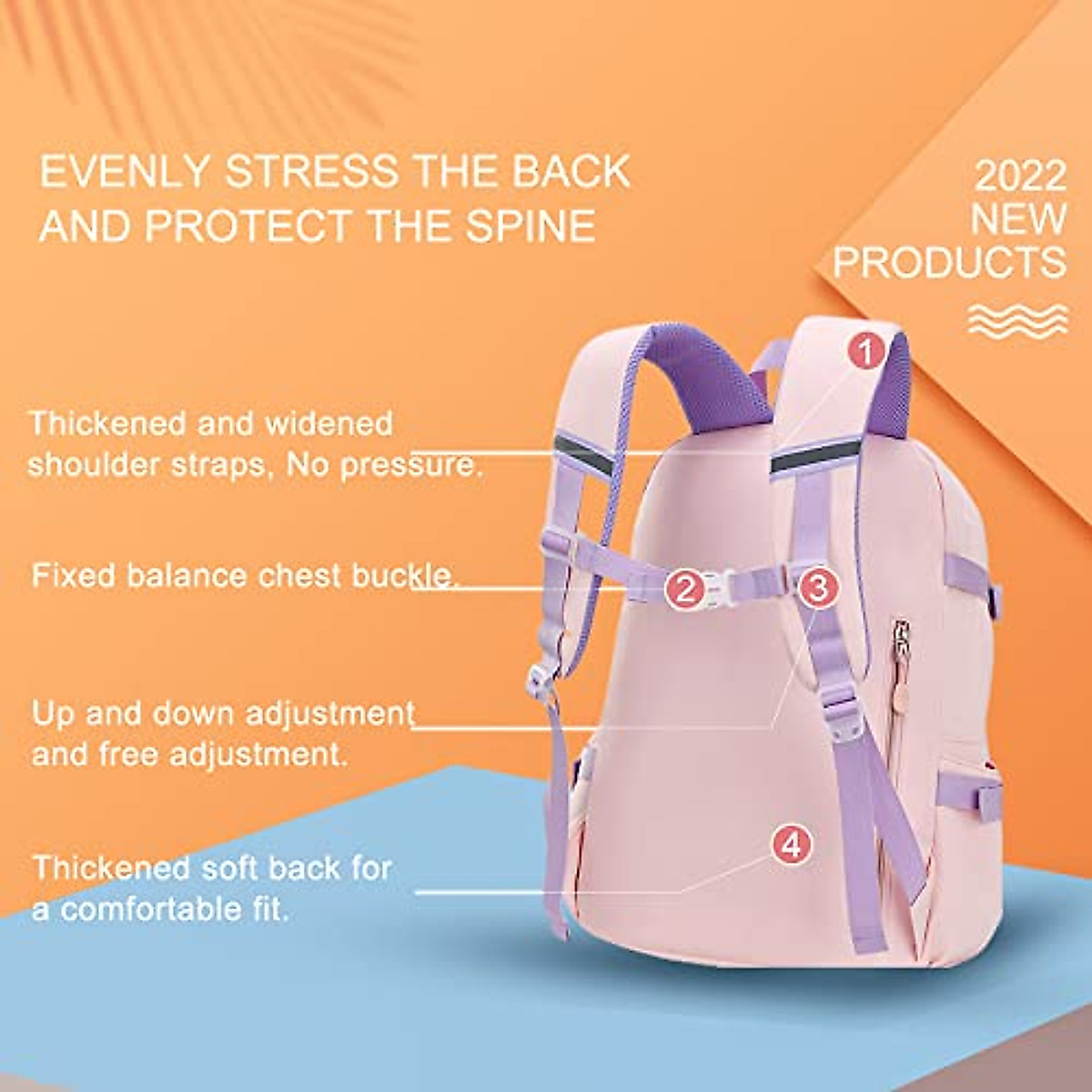 Xueanan Kawaii Bunny Backpack, Bunny Backpack For Girls(Pink, S (Suitable for 3-10 years old))