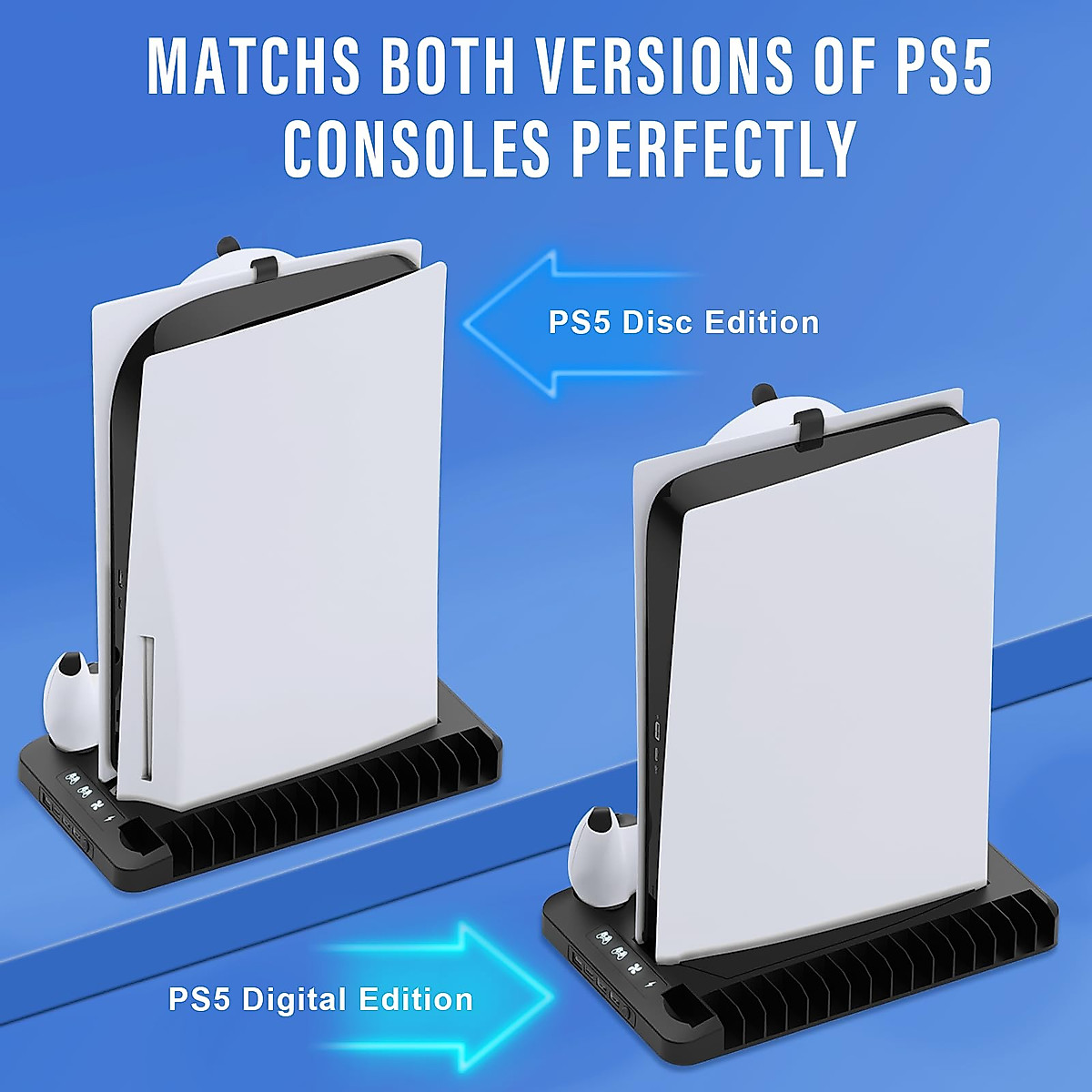 QUUREN PS5 Stand Cooling Station PS5 Stand Cooling Station