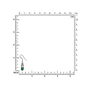 Silvershake 1.44ct. Natural Emerald Green Agate 925 Sterling Silver Celtic Knot Dangle Hook Earrings