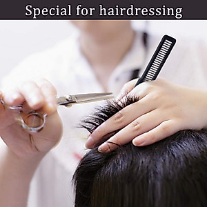 6 Pieces Hair Cutting Comb for Women, Professional Barber Combs Set All Purpose Clipper Comb Hairstylist Hair Comb for Men Stylists Home Salon (Black, White and Red)