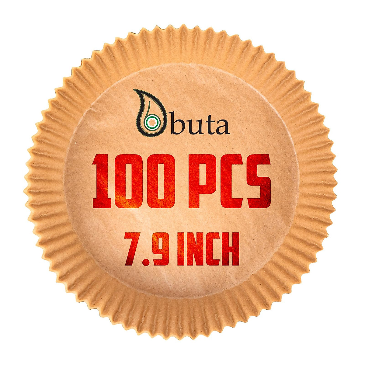 Air Fryer Liners Disposable 100PCS 7.9inch, Non-stick Round Unbleached Parchment Paper for Baking, Oil-proof, 5-8 QT Air Fryer Ninja Cosori Gourmia Instant Pot Accessories