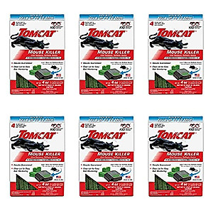 Tomcat Kid Resistant Mouse Killer Refillable Bait Station, 6 Pack
