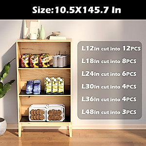 Pantry Shelf Liners for Wire Shelving - Thick Shelf Liner Roll 14 INCH x 15 FEET, EVA Waterproof Janeart Kitchen Liner, Non-Adhesive Cabinet Liner, Easy to Trim Durable Drawer Liner (Black)