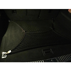EACCESSORIES EA Trunk Organizer Cargo Net for Porsche Cayenne 2011-2023 - Floor Style Cargo Net for SUV - Premium Mesh Elastic Car Trunk Organizer Vehicle Carrier Storage - Compatible with Cayenne