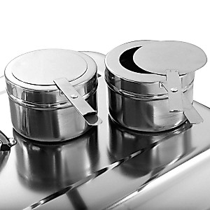 MAREEYA SHOP 2 Packs Chafing Dish 9 Quart Stainless Steel Rectangular Chafer Full Size Buffet