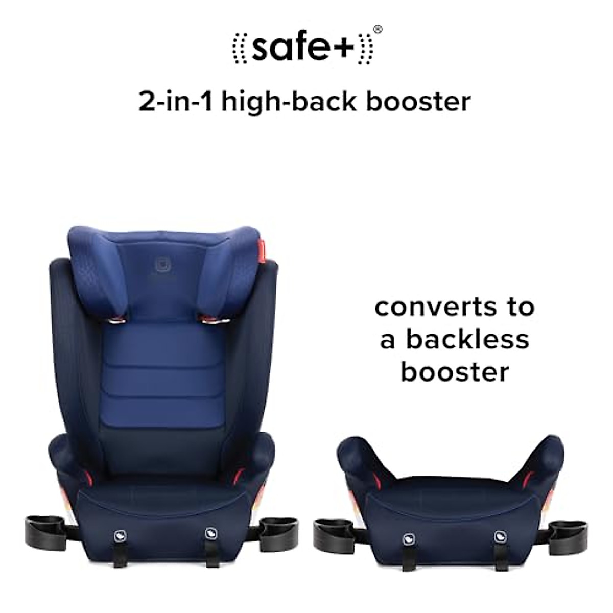 Diono Monterey 2XT Latch 2 in 1 High Back Booster Car Seat with Expandable Height & Width, Side Impact Protection, 8 Years 1 Booster, Blue