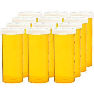 Prescription Vials with Snap Caps 8 Dram - 12 Per Bag by Apothecary