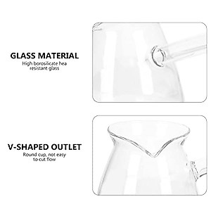 Zerodeko 2pcs Turkish Coffee Pots with Handle, Glass Stovetop Tea Pots Heat Resistant Side Handle Teapot Kettle Hot Chocolate Maker Stovetop Coffee Maker (450ML)