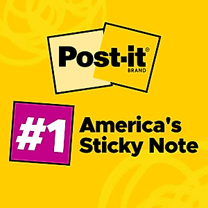 Post-it Mini Notes, 1.5x2 in, 12 Pads, America's #1 Favorite Sticky Notes, Canary Yellow, Clean Removal, Recyclable (653)