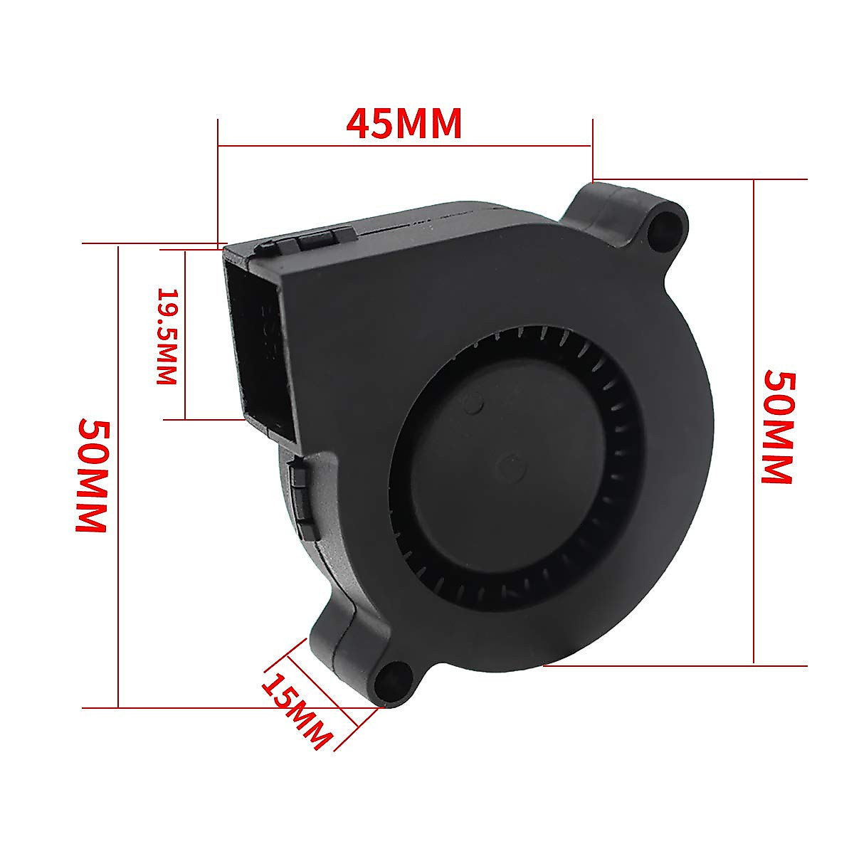 FYSETC Prus i3 Mini Hotend Replacement Cooling Fan 5015 5V DC 0.24A Extruder Cooler Blow Radiator Sleeve Bearing for 3D Printing Accessries-2Pcs