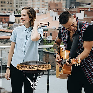 ChunFeng Steel Tongue Drum 14 Inch 15 Notes C-Key Healing Drum , Gift For All Ages ,Pure Sound Quality ,With Drum Mallets ,Carry Bag, Palm Set, Sheet Music (YH-06)