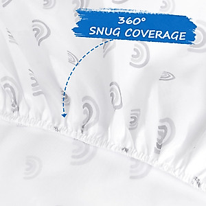 Bassinet Sheet Set 2 Pack Fitted Universal Microfiber Soft Cradle Sheets for Hourglass Rectangle and Oval Bassinet Mattress, Rainbow Bassinet Sheets for Girls and Boys