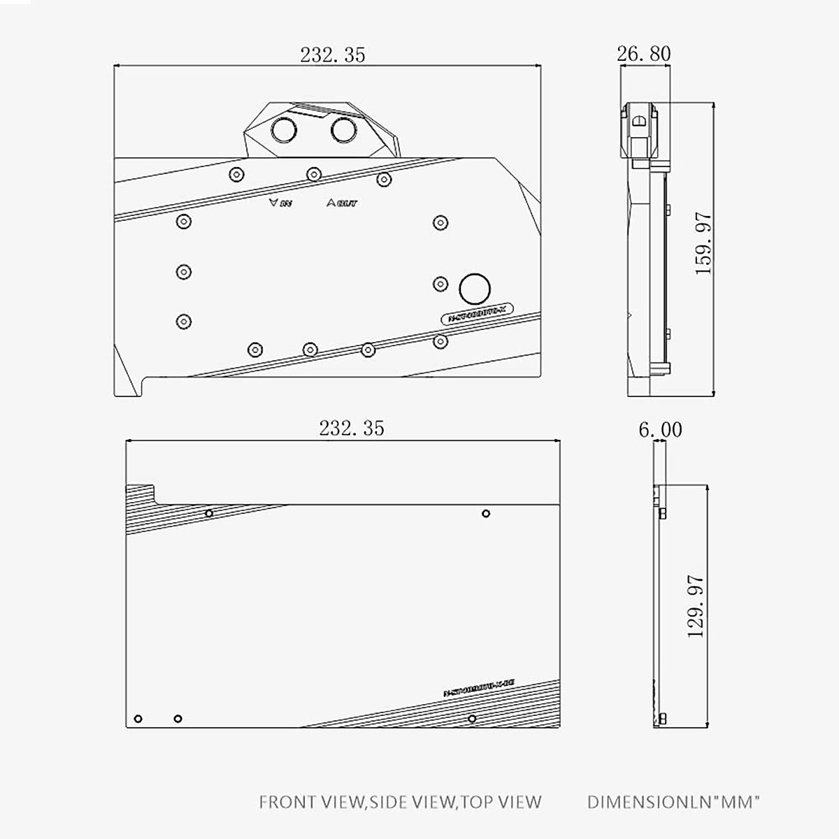Copper GPU Water Cooling Block GPU Waterblock Graphics Card Water Cooling Block for Zotac GeForce RTX 4090 AMP Extrme AIRO Trinity (5V ARGB RBW Aura Effect LED Lights GPU Block with Backplate)