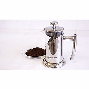 BlinkOne French Press: Single, Double and Up-to Three Serve Cup Espresso Coffee Maker (12 Oz)