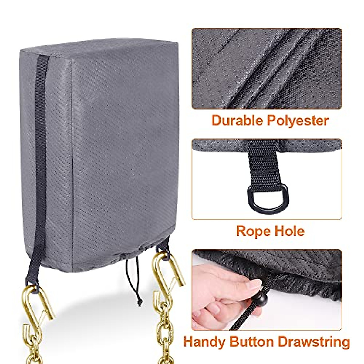 Sun and Waterproof Protective Electric Tongue Jack Cover, Universal Trailer RV Jack Protective Cover Universal Large Size 14″H x 5″W x 10″D