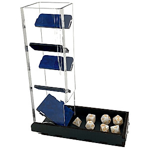 C4Labs Colour Lux Mini Hexagon Dice Tray & Dice Tower-Symphony Blue Bundle