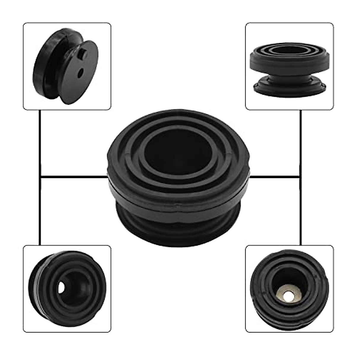 Lower Rubber Foot Pads 4PCS Feet Mount Pad compatible with Honda Generators EB2000i & EU2000i,68325-Z07-003, Vanshly