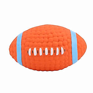 Dog Toys, Indestructible Rubber Puppy Squeaky Chew Toys Durable Dog Teeth Cleaning Squeaker Interactive Training Molar Bite Balls Floating Bouncy Pets Fetch Ball Toys for Small Medium Large Dogs