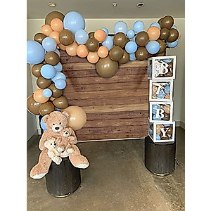 BINQOO 7x5ft Easter Wooden Backdrop Brown Wood Wall Happy Easter Retro Wood Floor Backdrop Photographic for Newborn Baby Kids Pet Food Baby Shower Wood Decor Background Photo Shoot Studio Props