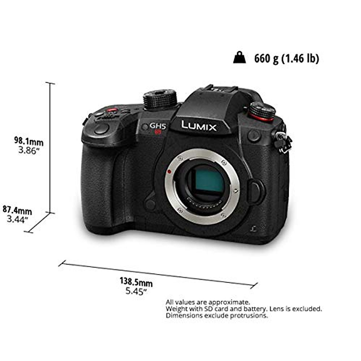 Panasonic Lumix DC-GH5S Mirrorless Micro Four Thirds Digital Camera (International Version) No Warranty
