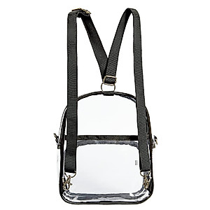COVAX Clear Mini Backpack, Stadium Approved Clear Crossbody Shoulder Bag, Fashion Women Transparent Backpack for Work, Security Travel, Concert & Sport Event
