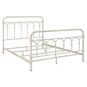 Acme Citron Metal Queen Bed with Spindle Headboard and Footboard in White