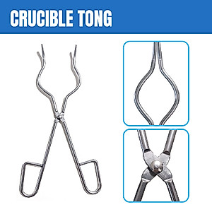 Scientific Lab Tools Pack for Basic Starter, Chemistry Set - Crucible Tongs Lab Spatula Scoop U-Shape Spoon Test Tube Clamps Stainless Steel Forceps Tweezers