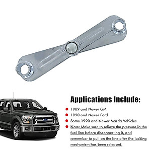 Scissor Fuel Line Disconnect Tool for 3/8 inch and 5/16inch Easy Separation of Quick Disconnect Style Fittings use on Fuel, Heater, and A/C Line Service Compatible with GM, Ford, Mazda Vehicles