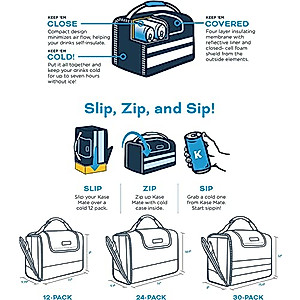 Kanga Insulated Cooler Bag - Soft Cooler Bag - 24 Pack Beer and Seltzer Drink Cooler - Insulated and Durability Tested - Kanga Kase Mate Cooler - Retro