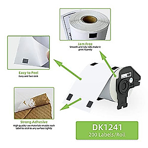 Anylabel Compatible 4" x 6" Shipping Labels Replacement for DK-1241 Compatible with Brother QL Label Printers (12 Rolls + 1 Frame, 200 Labels/Roll)