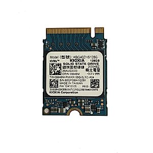 Kioxia Internal SSD, PCIe Gen 3 x 4 NVMe Solid State Drive, M.2, OEM Package (2230, 128GB)