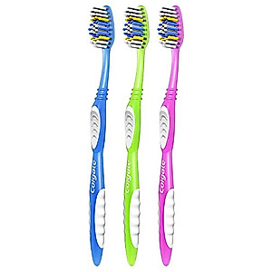 Colgate Extra Clean Toothbrush, Soft Toothbrush for Adults, 3 Count (Pack of 1)