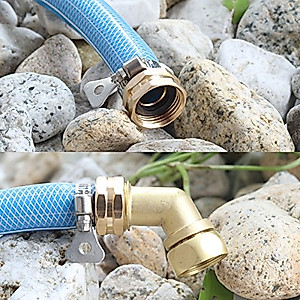 PLG Garden Hose Elbow Connector 45 Degree Hose Extender for RV Water Hose Solid Brass