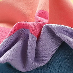 DDSOL Toddler Girls Zip-up Hoodie Jacket Rainbow Sweatshirts Long Sleeve Shirt Kids Playwear Clothes Size 3T 4T