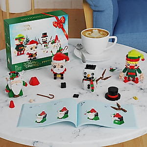 Christmas Building Blocks Santa Claus,Snowman,Elf and Gnome Building Bricks headz Toys Ornaments Compatible for Lego for Kids 6+(563pcs)