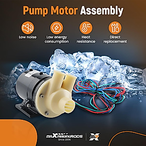 maXpeedingrods Pump Motor Assembly for Hoshizaki PA0613 Ice Maker Machine Water Pump with Capacitor, 12V 60Hz 10W for Hoshizaki KM-515MAH KM-320MAH KM-500MAE