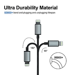 Aux Cord for iPhone, ANDNOVA Lightning to 3.5mm Headphone Jack Audio Cable 4Ft [Apple MFi Certified] for iPhone 13/13 Mini 12/11 Pro/X/XR/XS Max / 8/8 Plus iPad to Car Stereo, PA, Speaker, Headphone