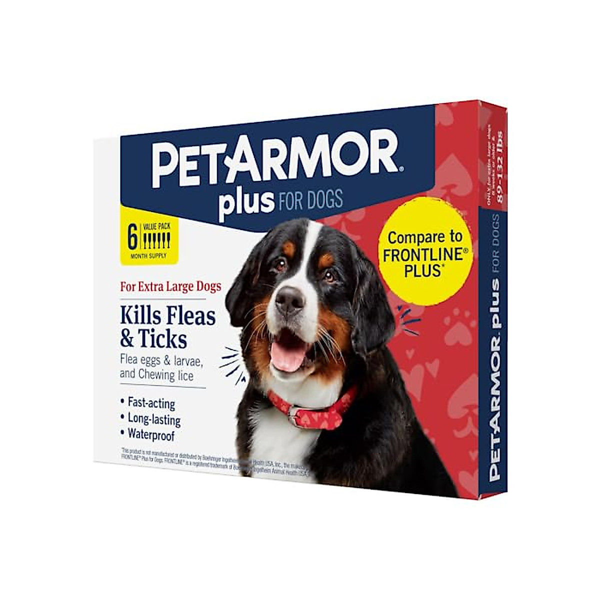 PetArmor Plus F&T Squeeze-On Dog 89-132 lbs., Count of 6, .11 LB