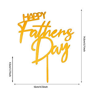 Father's Day Cake Topper, 10pcs Acrylic Happy Father's Day Cupcake Topper for Birthday Father's Day Cake Party Decoration Supplies