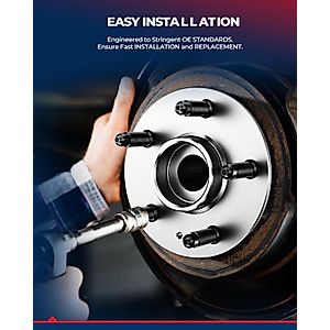 KAX 515058 Pair Front Wheel Bearing and Hub Assembly fit for 2001-2006 Chevy Silverado 2500 HD,for 2001-2006 GMC Sierra 1500,for 2001-2006 GMC Sierra 2500 HD,8 Lug w/ABS