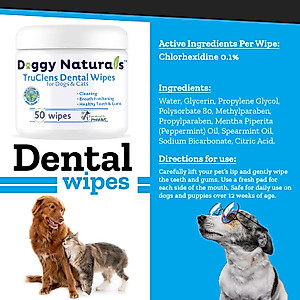 Pet Health Pharma Truclens Dental Wipes fro Cats and Dogs (50 Count)…