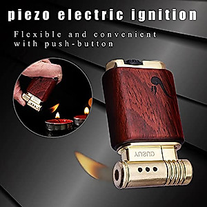 Yusud Vintage Trench Lighter, Cool Pipe Lighter Butane Refillable, Antique Flip Lighter, Retro Soft Flame Table Lighters, Unique Birthday Gift for Men Women