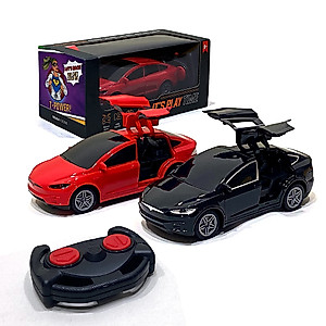 T-Power! Dynamic Remote Control Car 1:24 Scale RC Vehicle Great Gift for Children Remote Control Car Model with Falcon Door in Red Color
