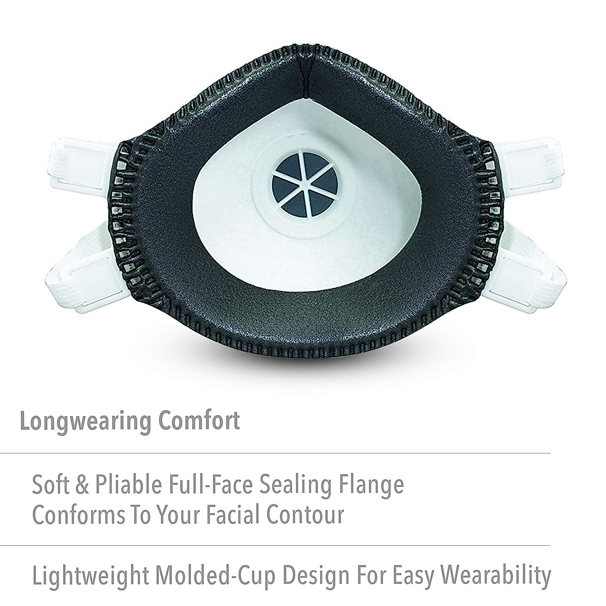 Honeywell Safety Products SAF-T-Fit Plus Disposable Lead Paint Removal P100 Respirator Mask with Exhalation Valve, 1-Pack (RWS-54020)