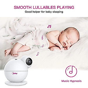 iBaby M8 2K Smart Baby Monitor, 355° Pan 110° Tilt and 2-Way Talk, Video Baby Monitor with Crying and Motion Alerts, Moonlight Projector, Temperature/Humidity Alerts, for iOS/Android