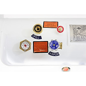 Flame King YSN122 12.2 Gallon RV, Van Or Trailer Horizontal ASME RV Propane Tank Cylinder, 12" x 28"