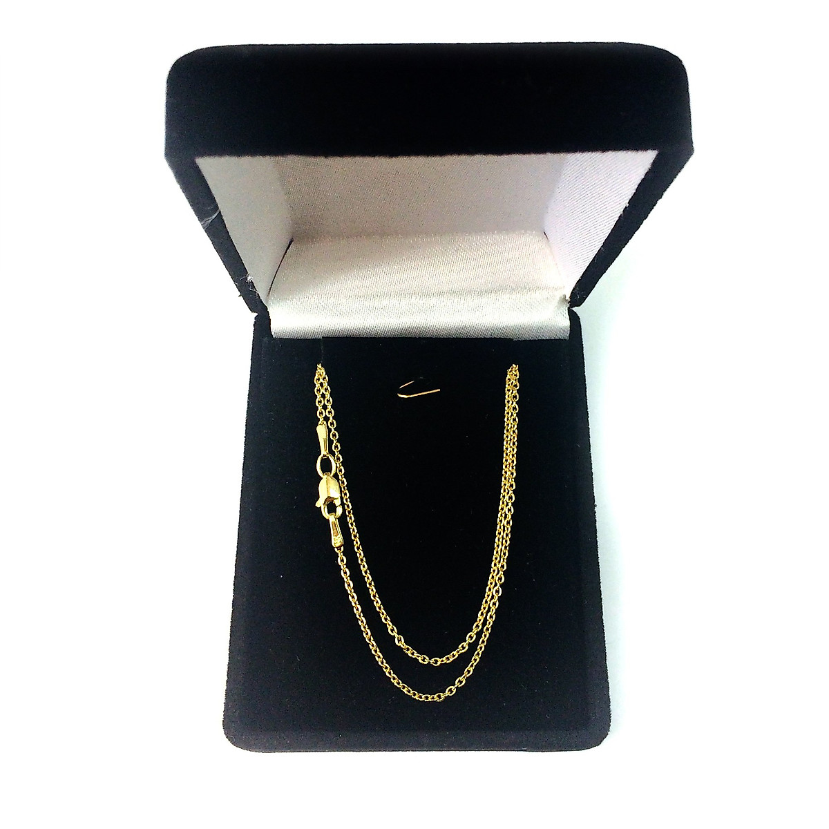Jewelry Affairs 14k Yellow Real Gold Forsantina Chain Necklace, 1.5mm, 20"